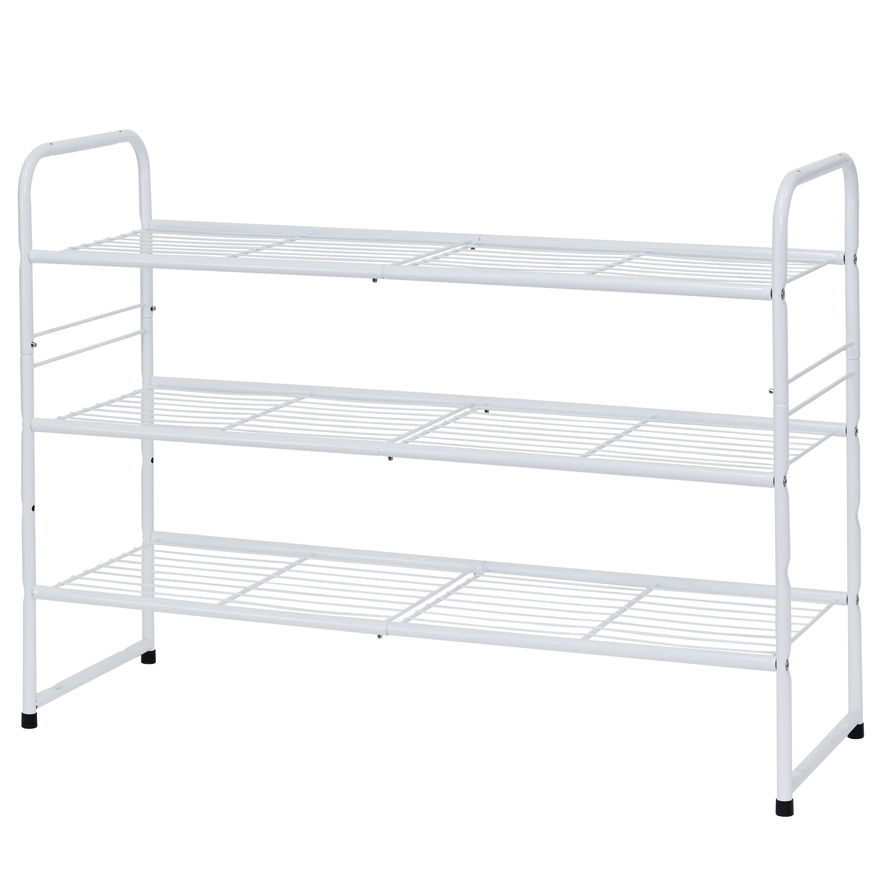 Walmart 3-Tier Vertical Large Heavy-Duty Metal Shoe Rack for Closet ...