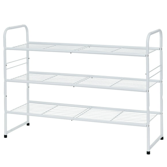 White Wire Shoe Rack