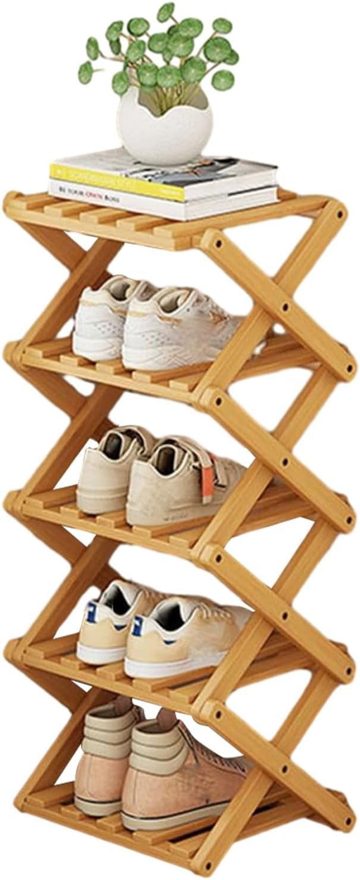 Shoes Rack for Front Door,Space Saving Wooden Shoes Organizer Entryway ...