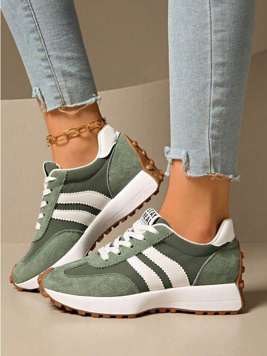 Shoes Retro Chunky Sneakers Instep Bulky Running Sneakers For Women ...