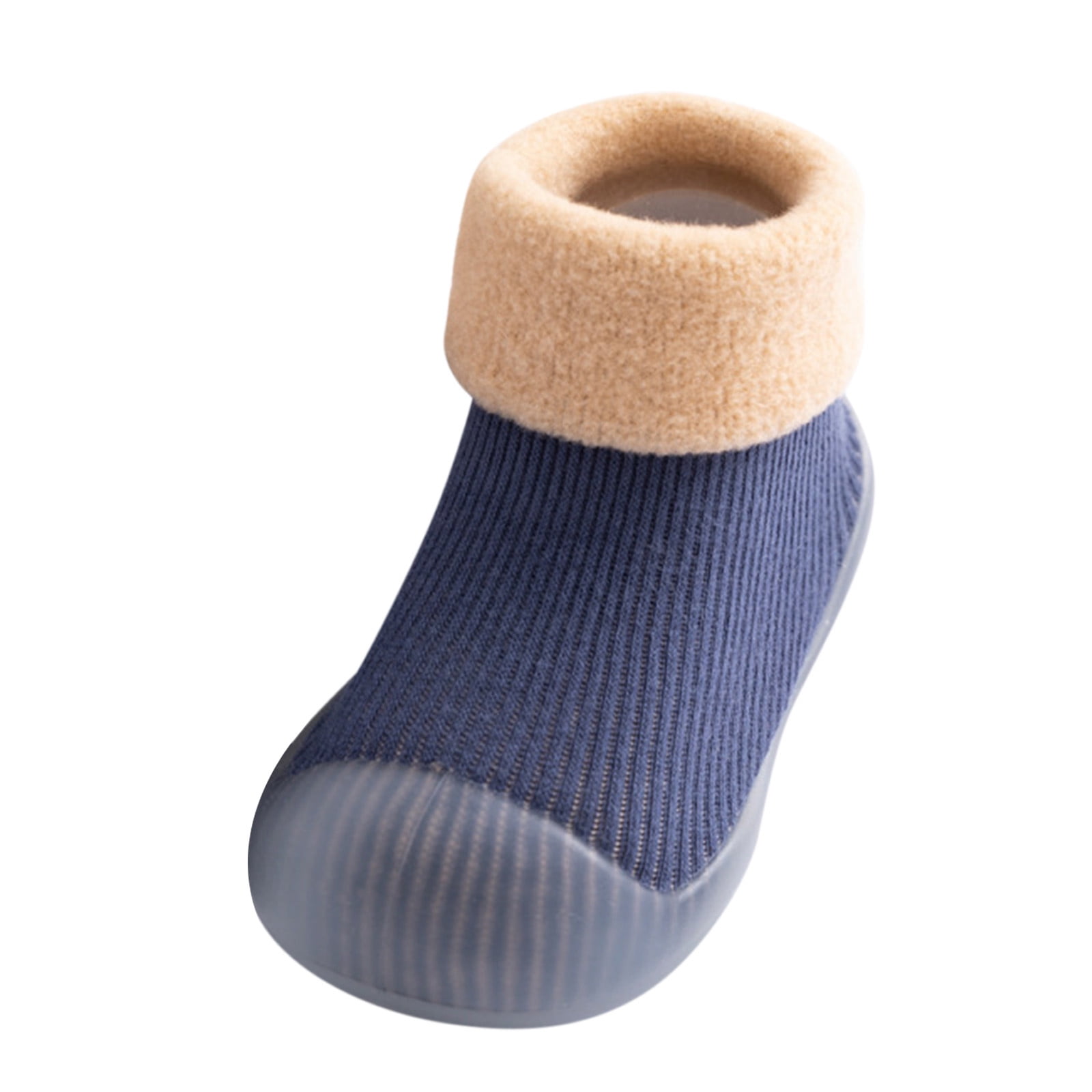 Shoes Sole Slipper Knit Girls Boys Warm Solid Toddler Socks Stocking ...