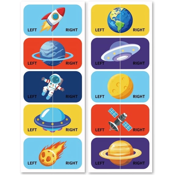 Shoes Stickers - Left Right Learning Universe 100pcs (50 Pairs) Self ...