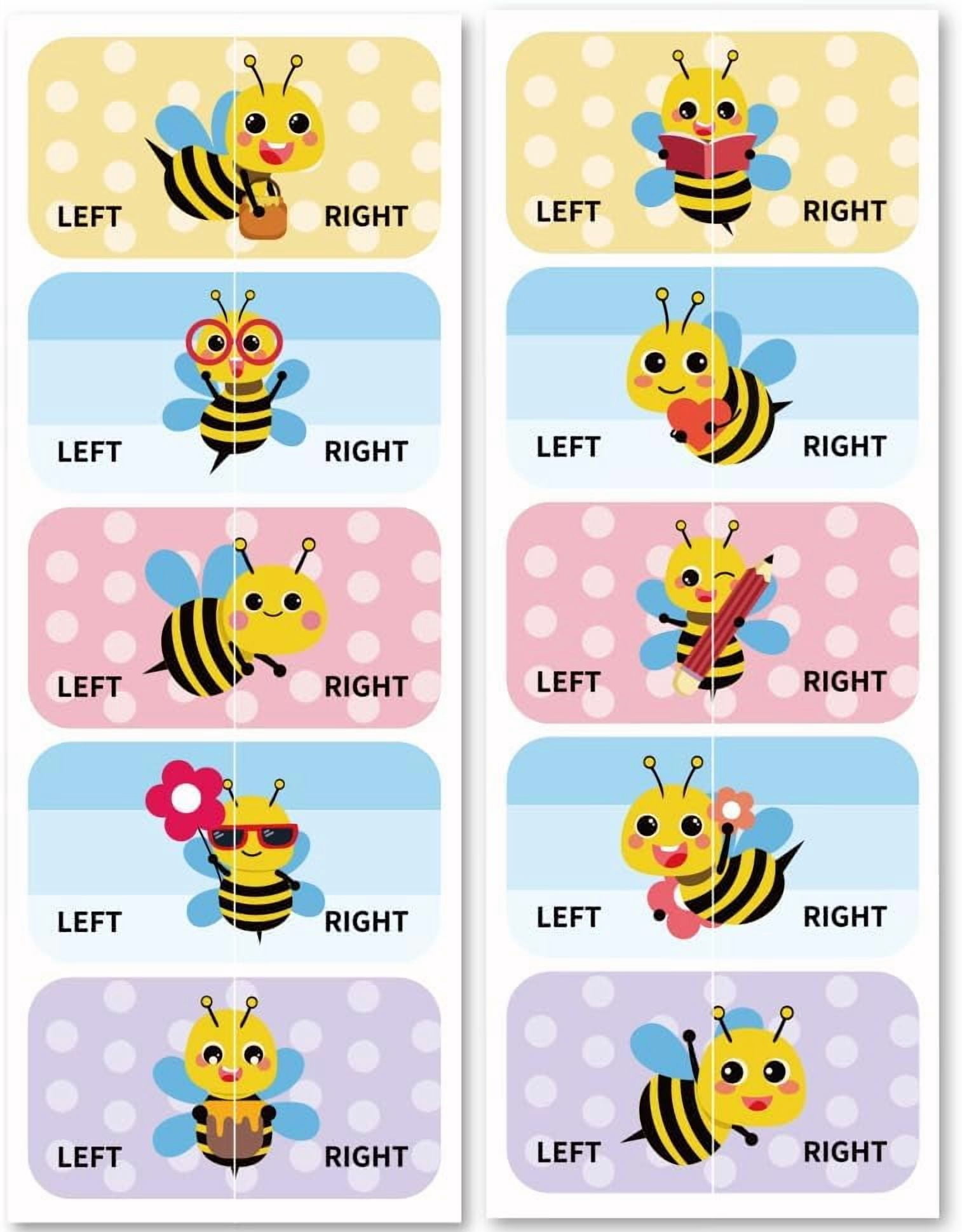 Shoes Stickers for Shoes Learning Left Right Bee 100pcs(50 Pairs) Self ...