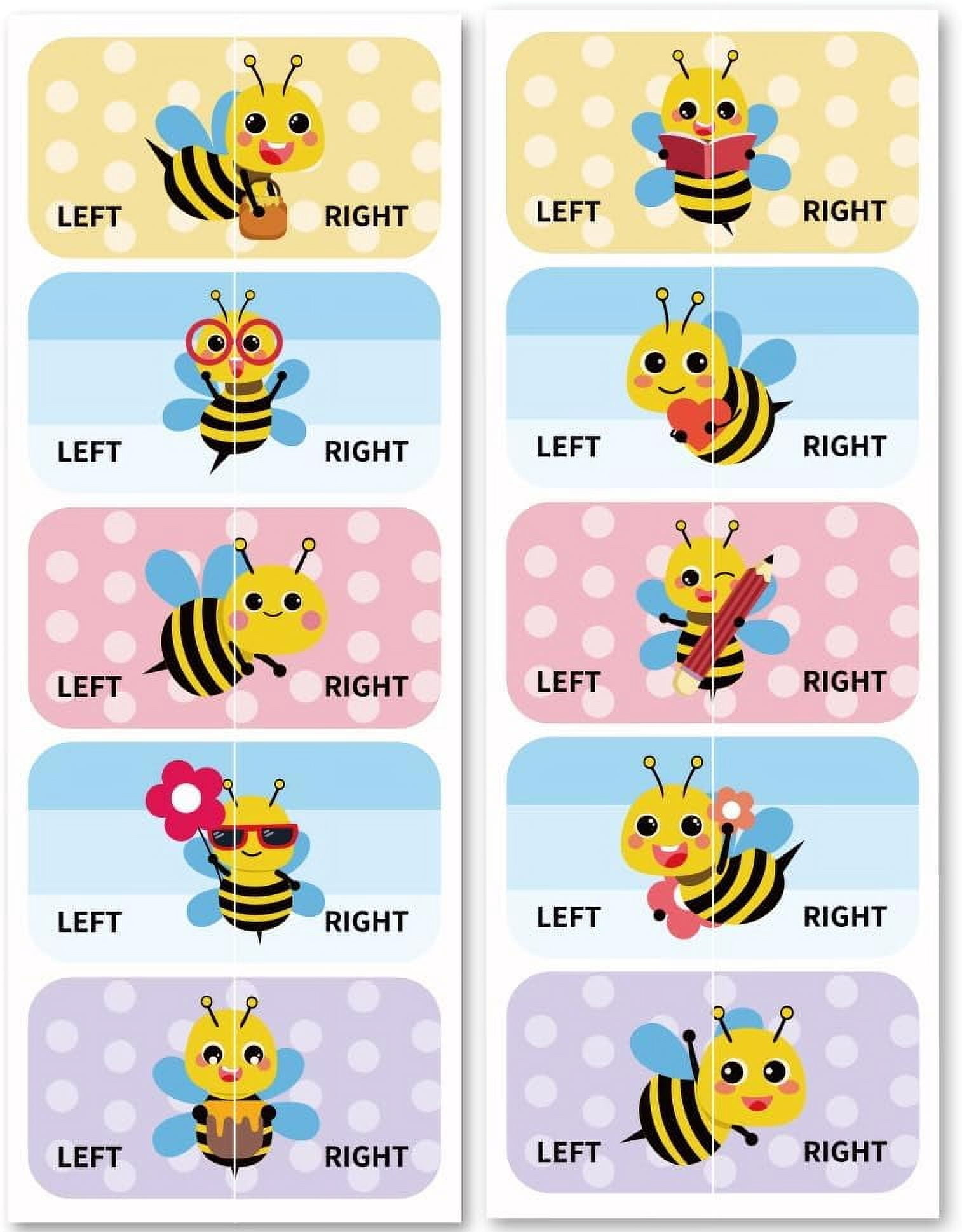 Shoes Stickers for Shoes Learning Left Right Bee 100pcs(50 Pairs) Self ...