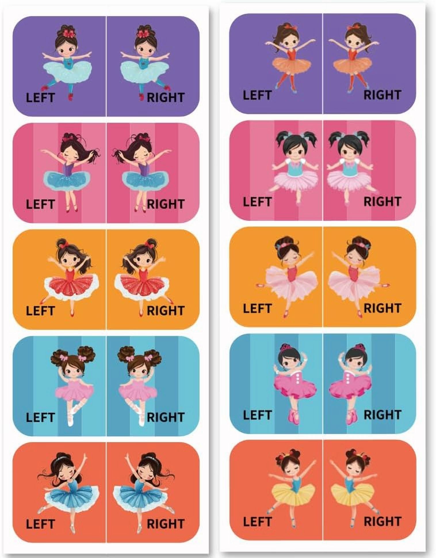Shoes Stickers for Shoes Learning Left Right Dancing Girl 100pcs(50 ...