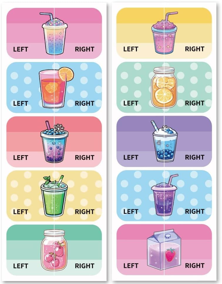 Shoes Stickers for Shoes Learning Left Right Drinks 100pcs(50 Pairs ...