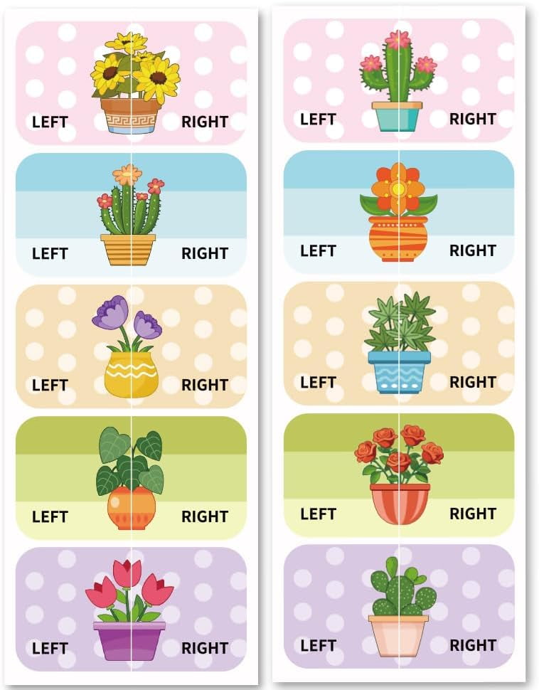 Shoes Stickers for Shoes Learning Left Right Potted Plants 100pcs(50 ...
