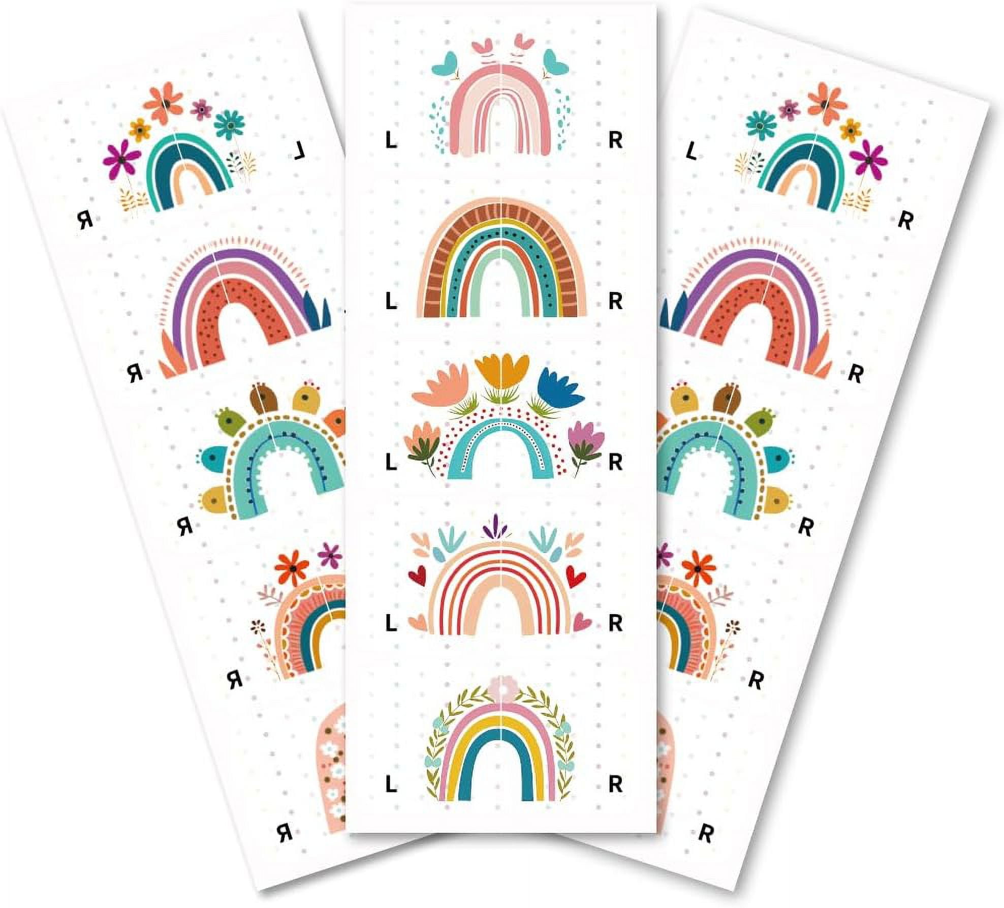 Shoes Stickers for Shoes Learning Left Right Rainbows 100pcs(50 Pairs ...