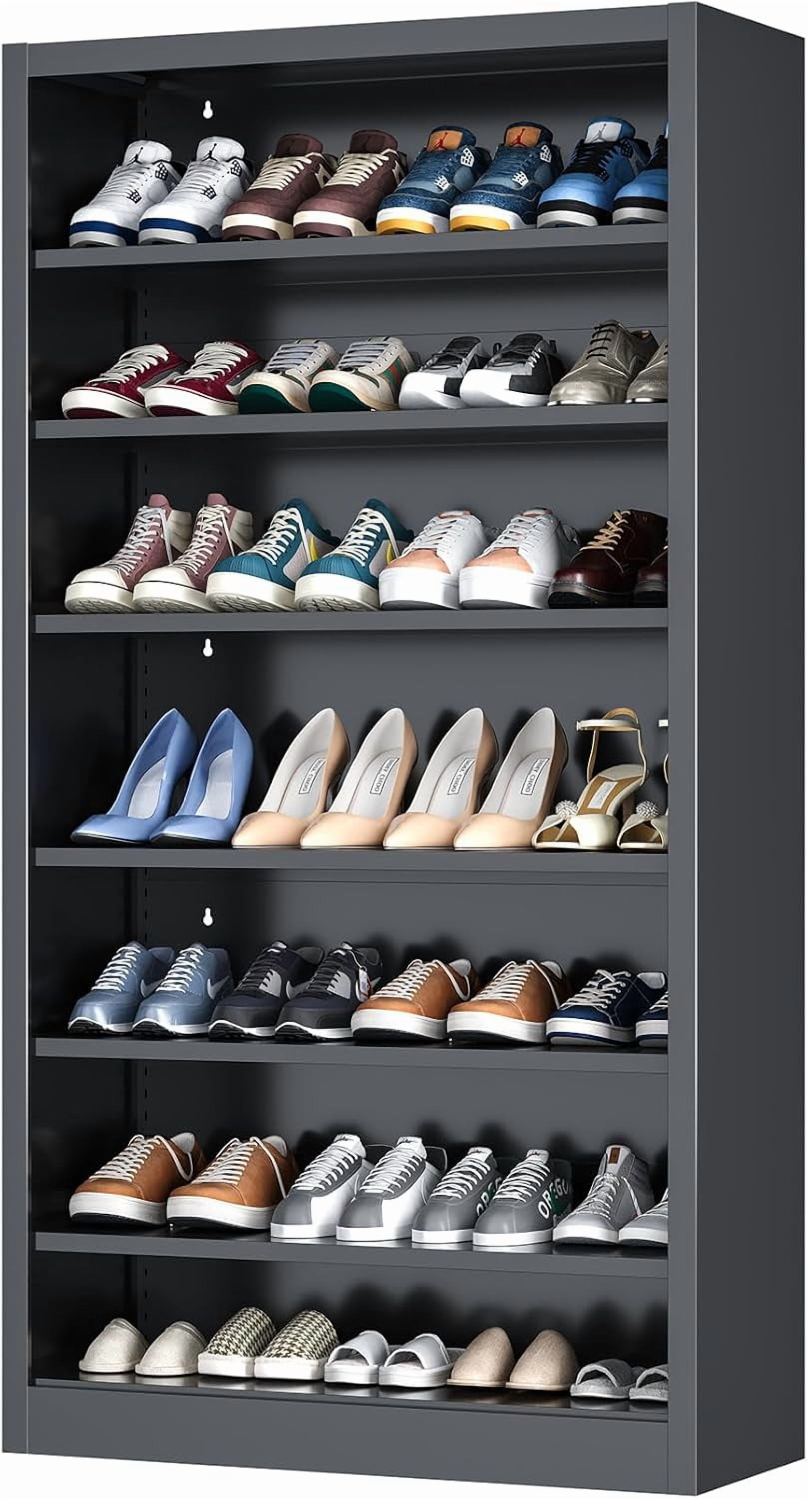 Shoes Storage Cabinet, 7-Shelf Commercial-Grade Shoe Rack for Hallway ...