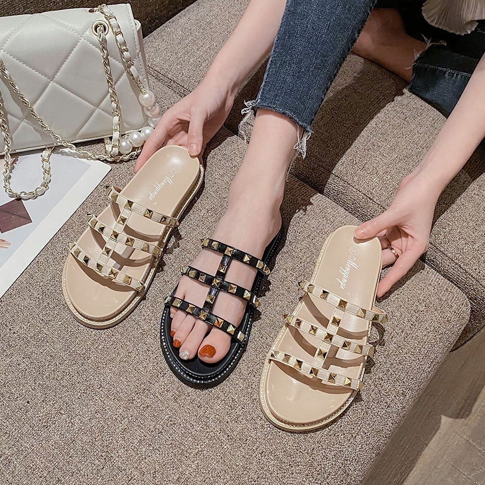 Shoes Woman 2024 Low House Slippers Platform Big Size Luxury Slides ...