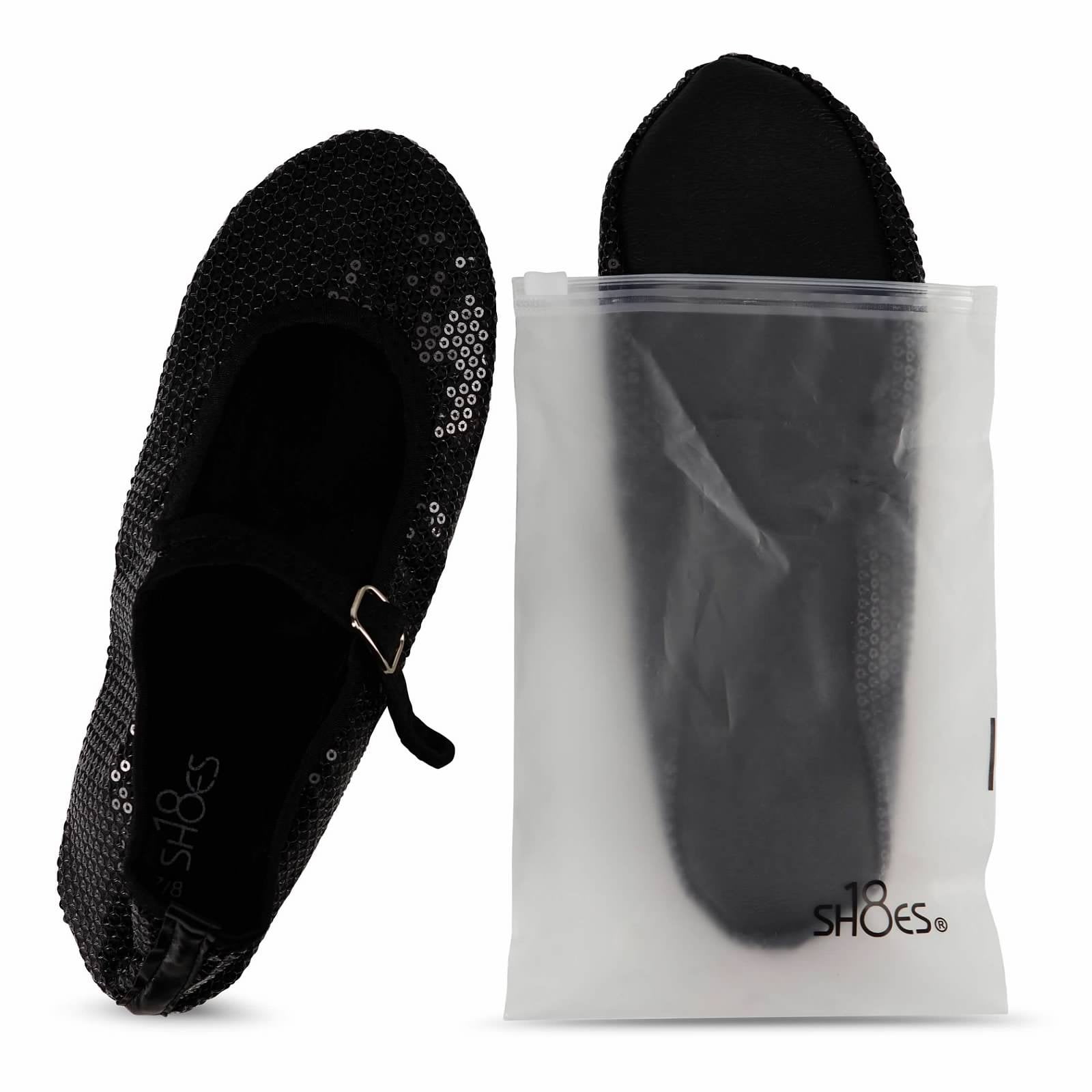 Shoes8teen Women's Foldable Portable Travel Ballet Flat Shoes w ...
