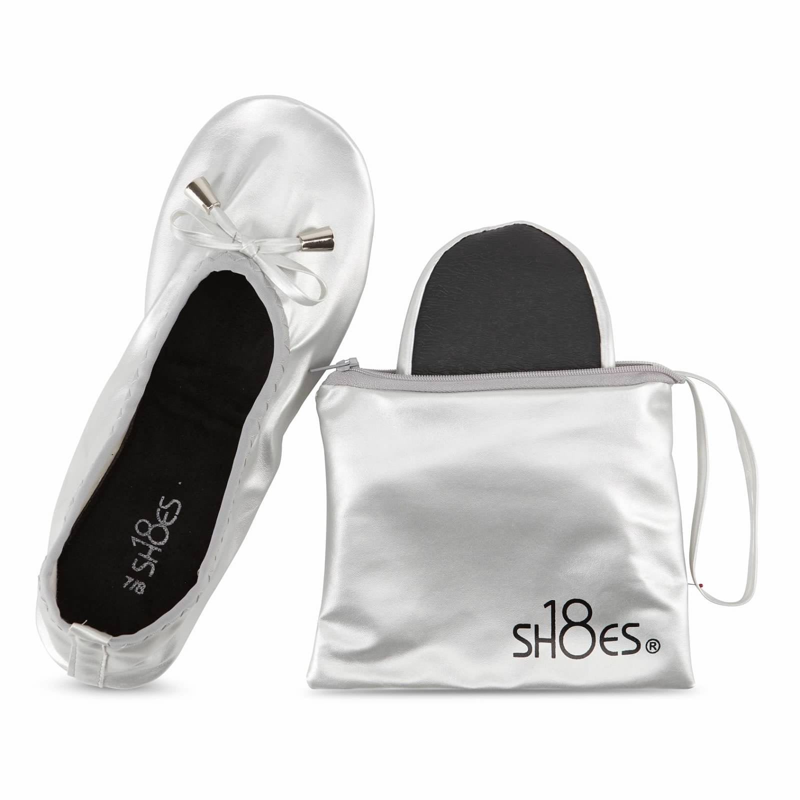 Shoes8teen Women's Foldable Portable Travel Ballet Flat Shoes w ...