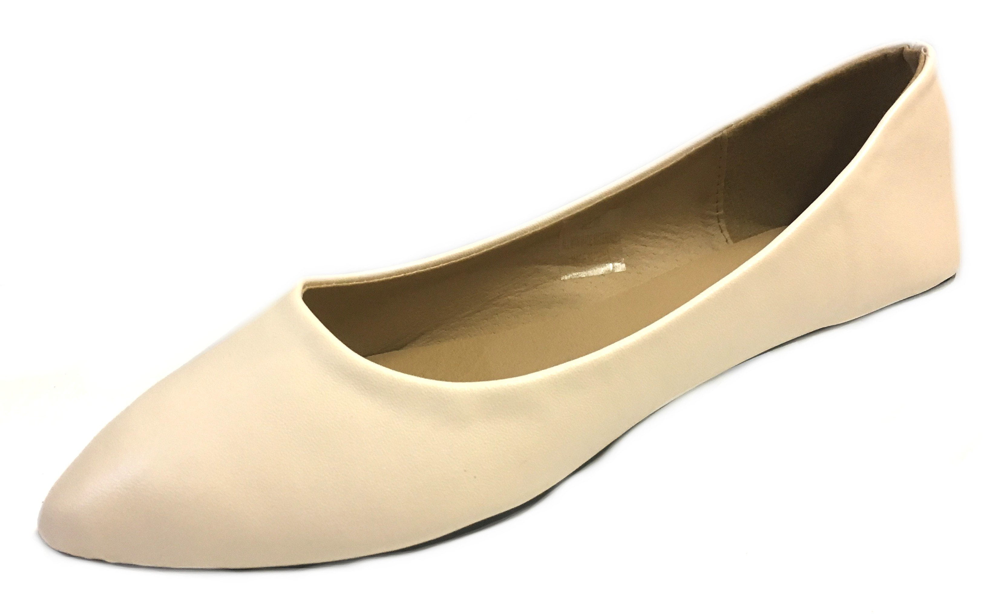 Shoes8teen Women's Pointy Toe Ballet Flats - Walmart.com