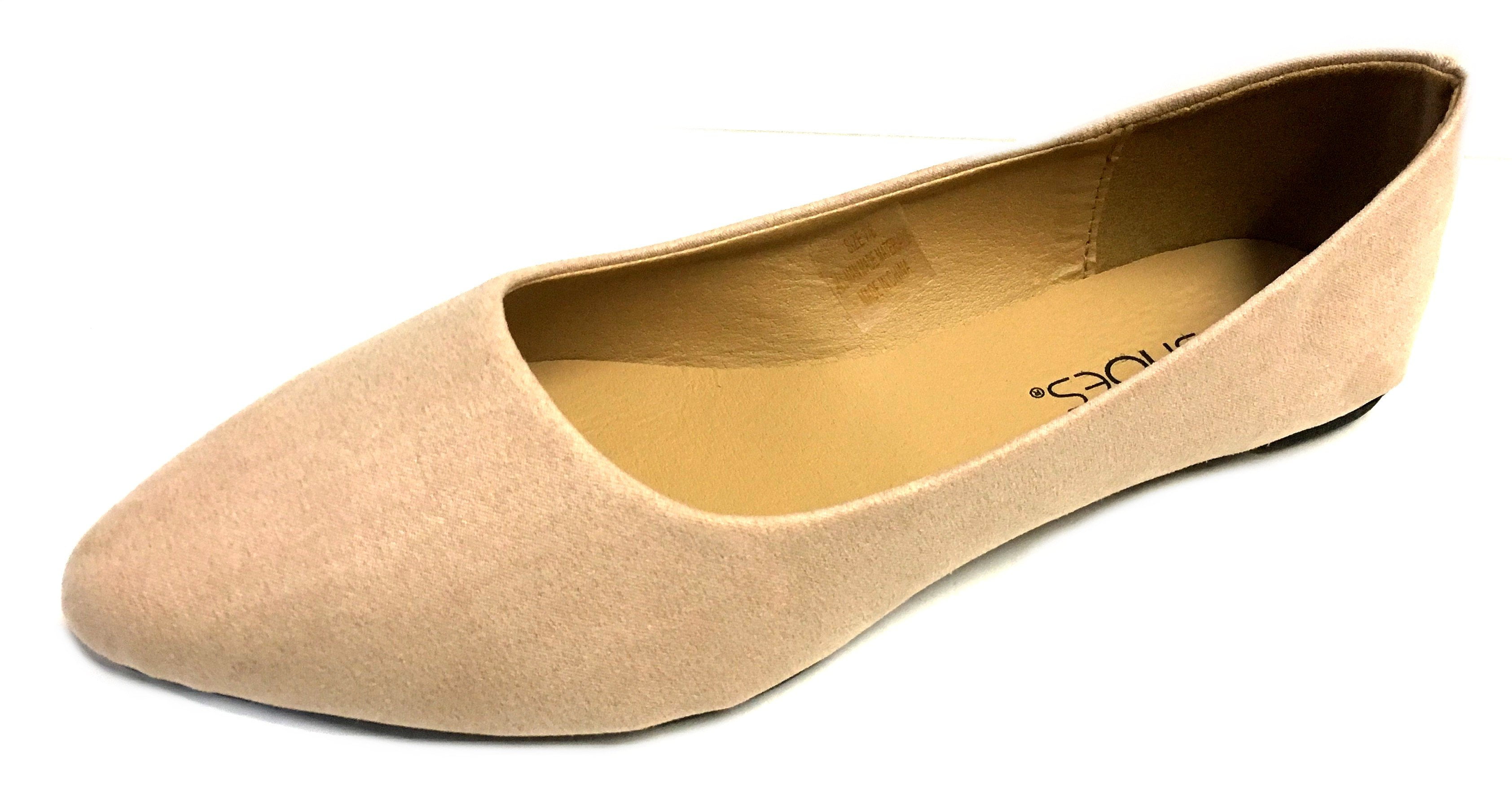 Shoes8teen Women's Pointy Toe Ballet Flats - Walmart.com
