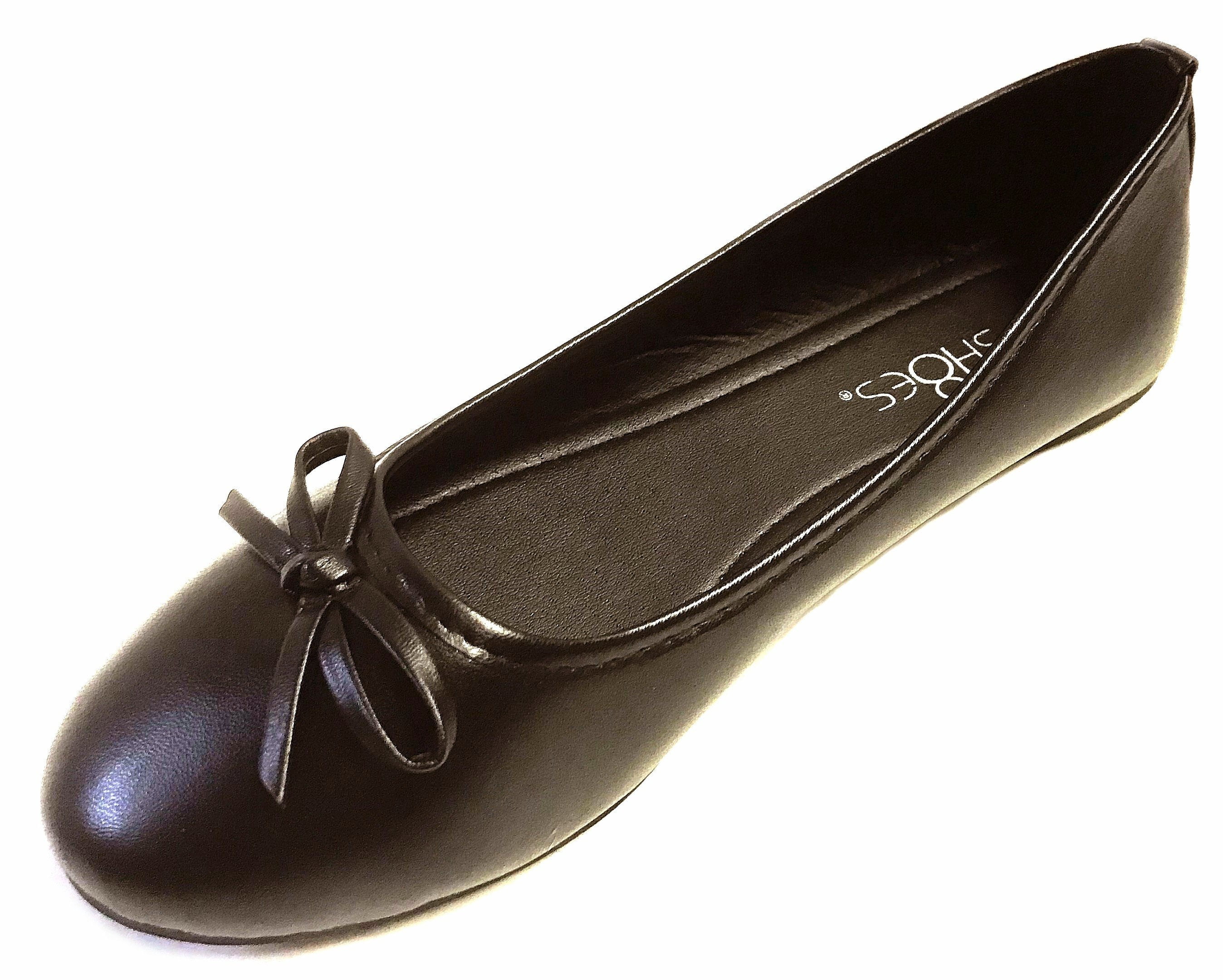 Shoes8teen Womens Ballerina Ballet Flat Shoes 113 Black 7.5 - Walmart.com