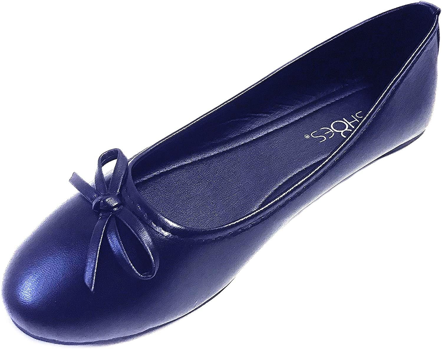 Shoes8teen Womens Ballerina Ballet Flats Shoes 8500 Navy 8 - Walmart.com
