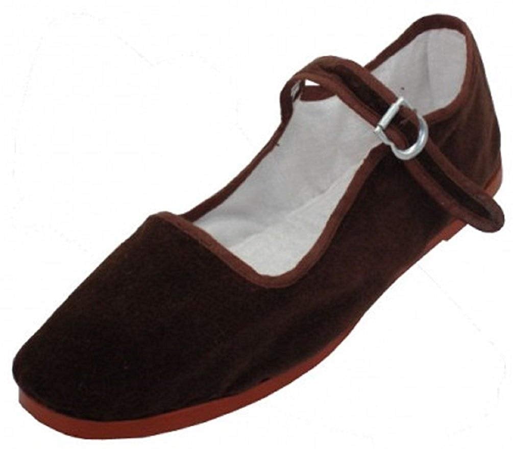 Shoes8teen Womens Cotton China Doll Mary Jane Shoes Ballerina Ballet ...