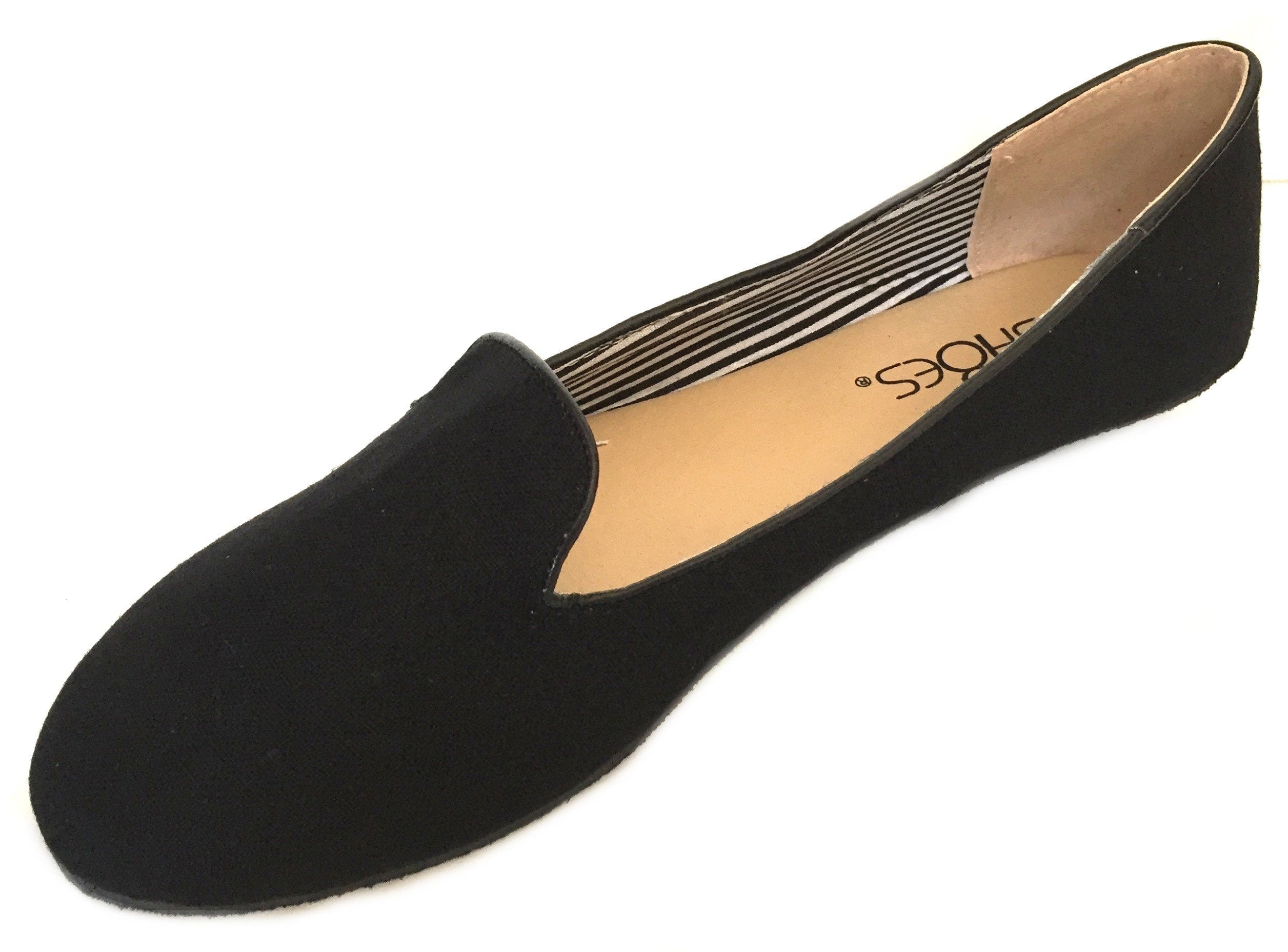 Shoes8teen Women's Elegant Faux Suede Loafer Smoking Shoes, Comfort ...