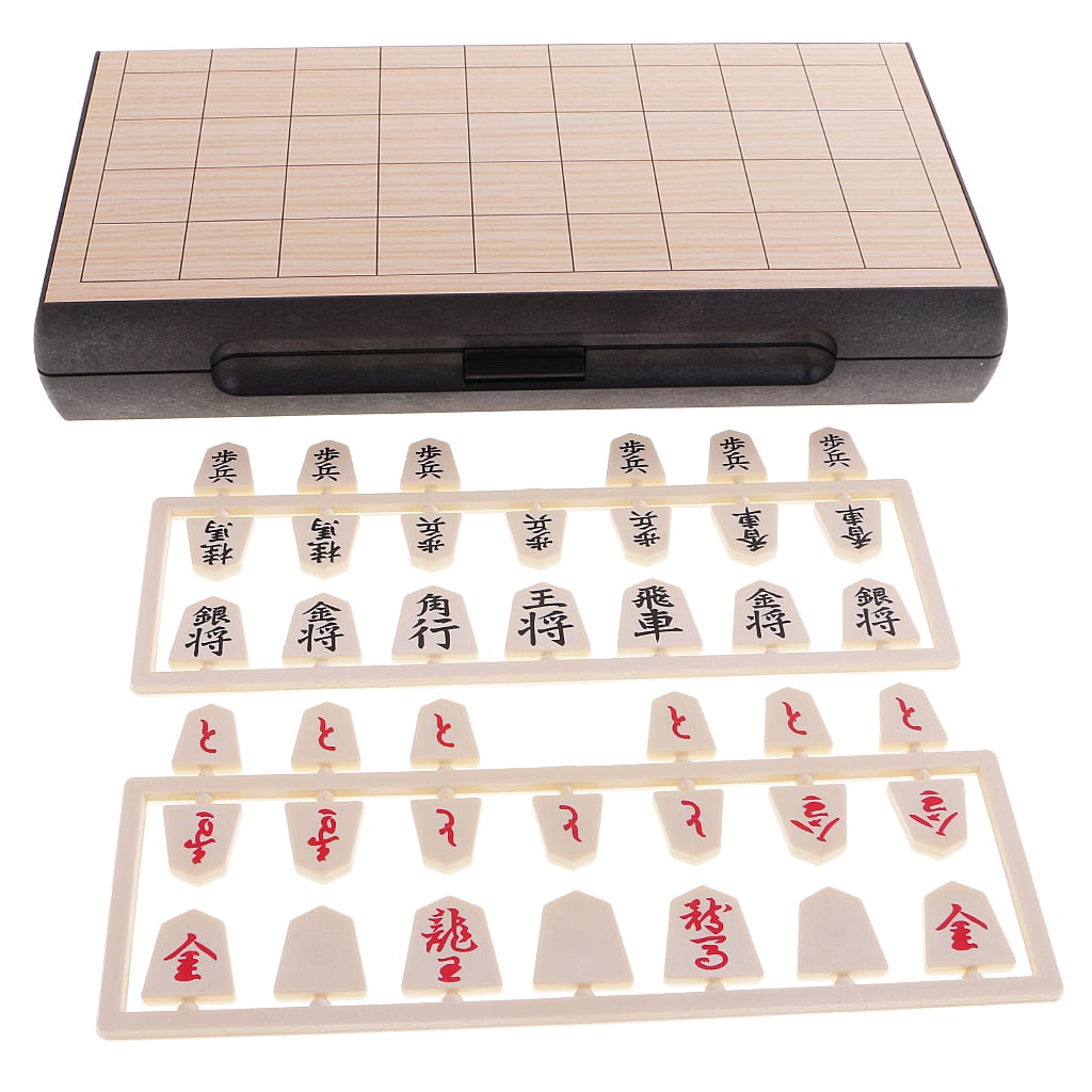 Shogi Japanese Chess with Wooden Board and Traditional Pieces for ...