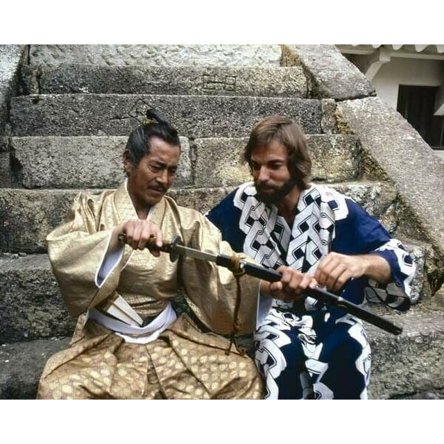 Shogun 1980 Toshiro Mifune with samurai sword Richard Chamberlain 8x10 photo - Walmart.com