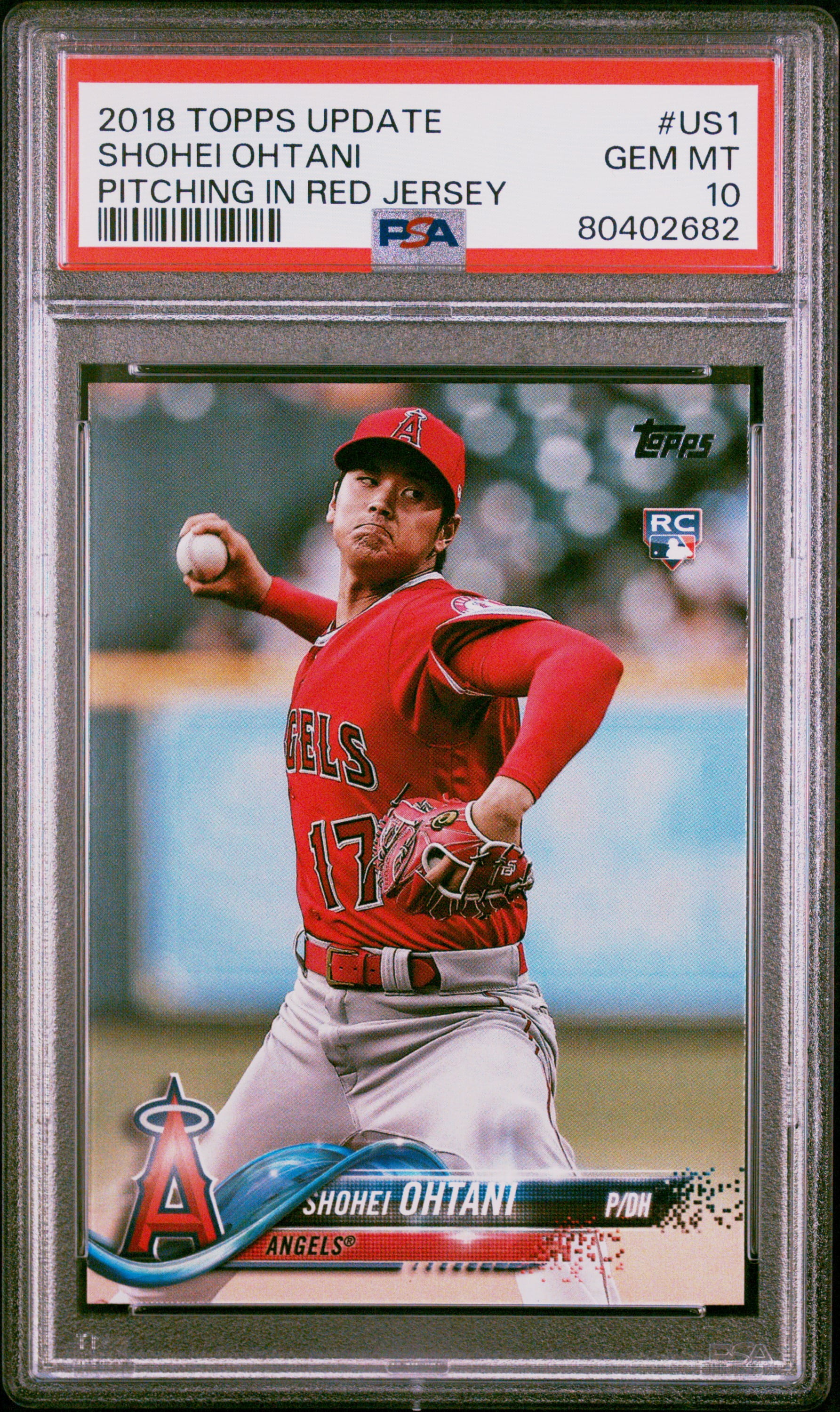 Shohei Ohtani 2018 Topps Update Pitching Rookie Card #US1 PSA 10 Gem ...