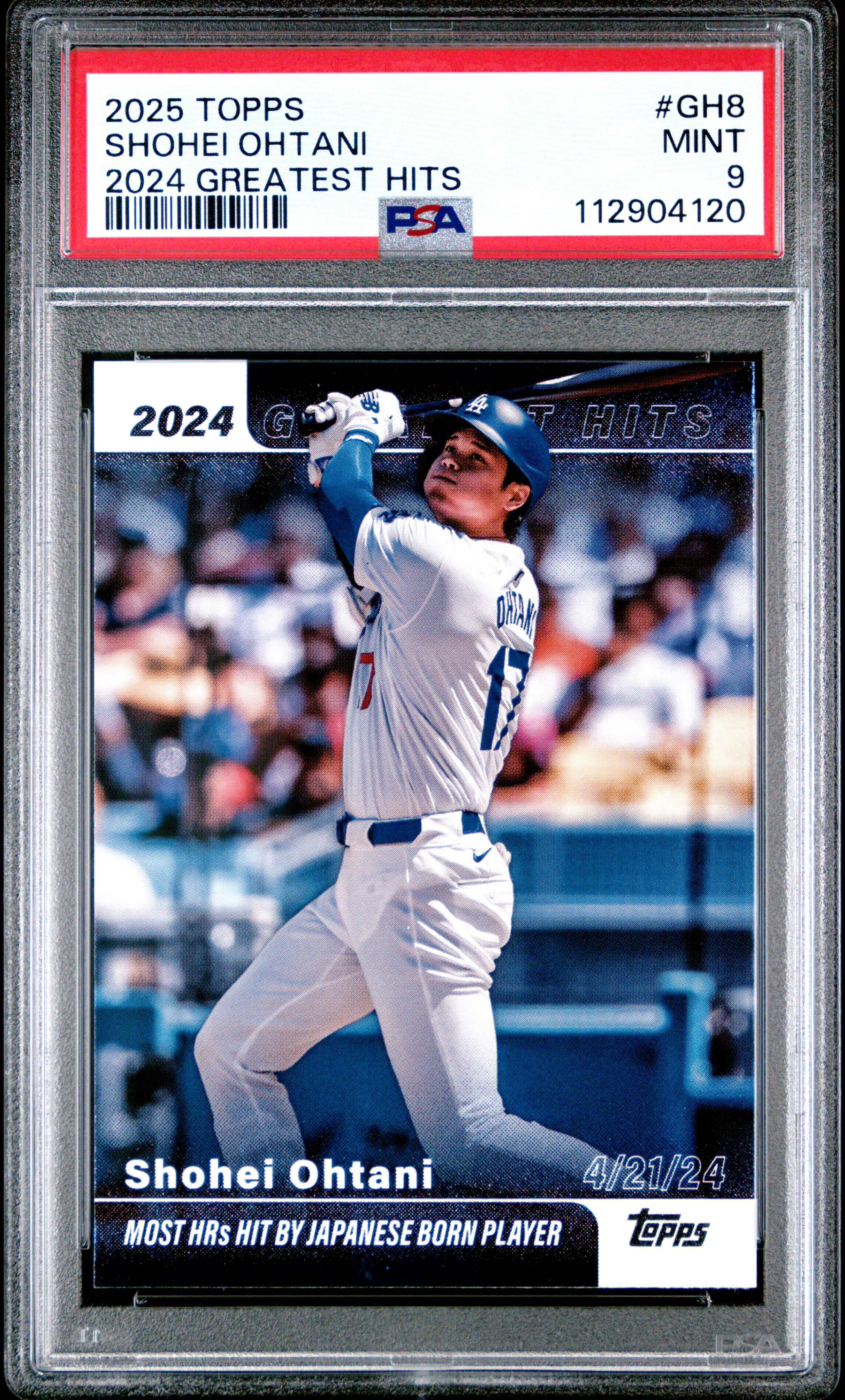 Shohei Ohtani 2025 Topps Greatest Hits 2024 Baseball Card #GH8 Graded ...