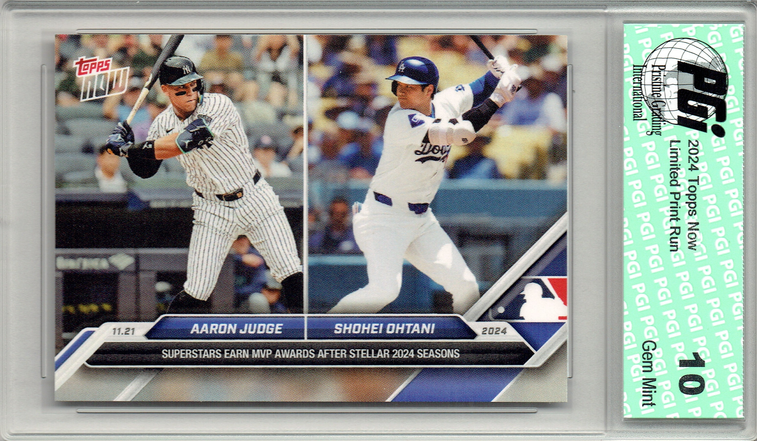 Shohei Ohtani & Aaron Judge 2024 Topps Now #OS-JO MVP's Rare Trading ...