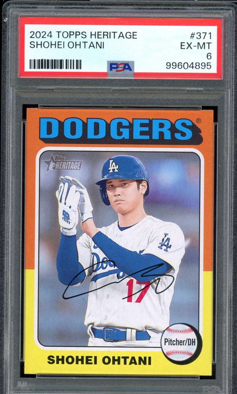 Shohei Ohtani Card 2024 Topps Heritage #371 PSA 6 - Walmart.com