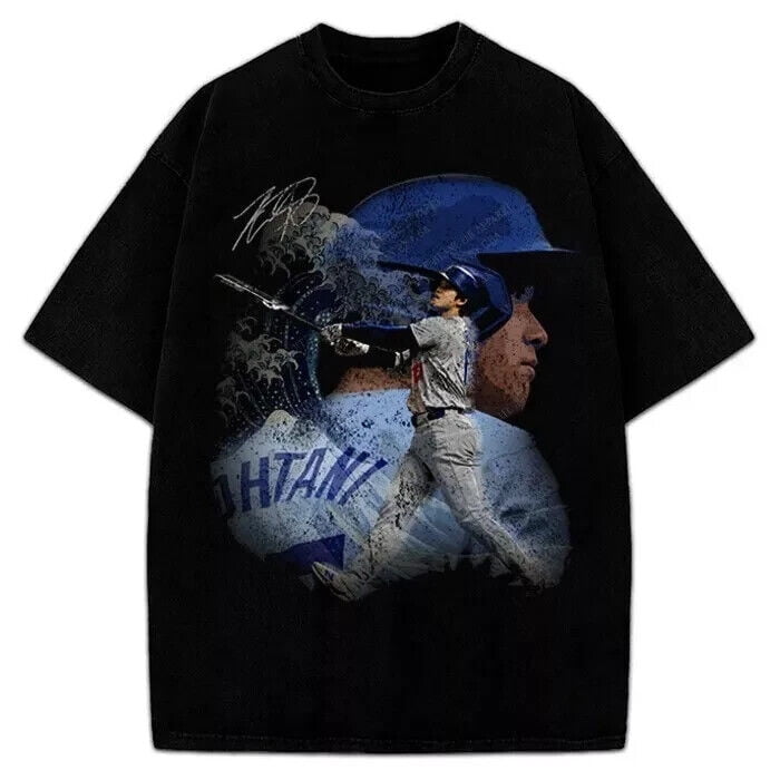 Shohei Ohtani Japanese Wave Los Angeles LA Baseball Custom Graphic T ...