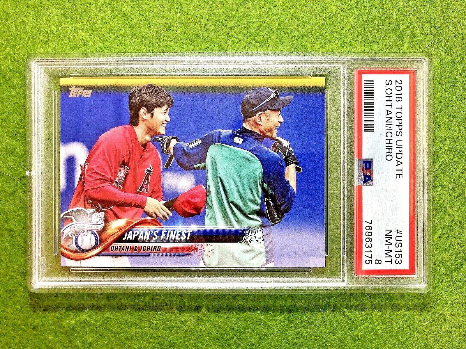 Shohei Ohtani ROOKIE CARD Ichiro Suzuki PSA 8 RC 2018 Topps Update MAKE ...