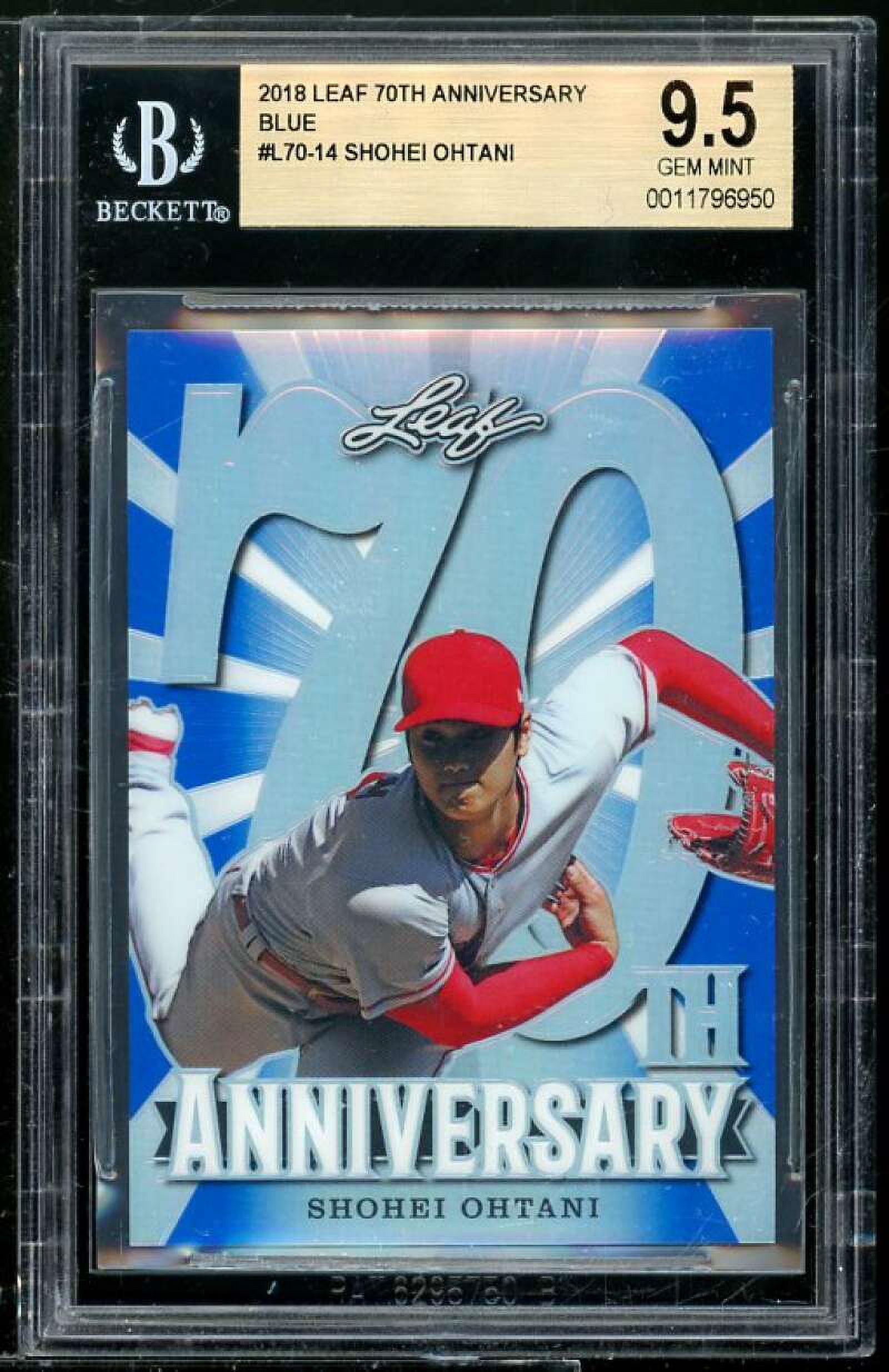 Shohei Ohtani Rookie Card 2018 Leaf Anniversary Blue #70-14 BGS 9.5 ...