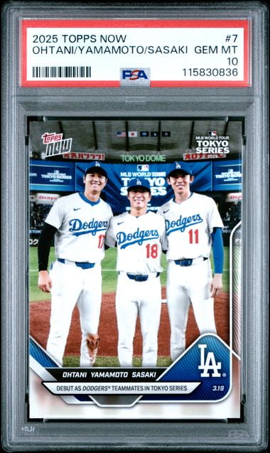 Shohei Ohtani Yoshinobu Yamamoto Roki Sasaki Dodgers Debut 2025 Topps ...