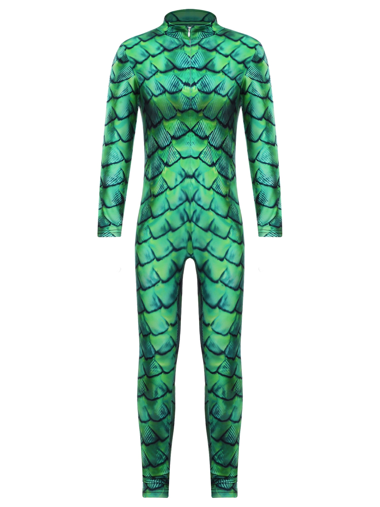 Sholeno Girls Long Sleeve Gymnastics Unitards Fish Scale Print Full ...