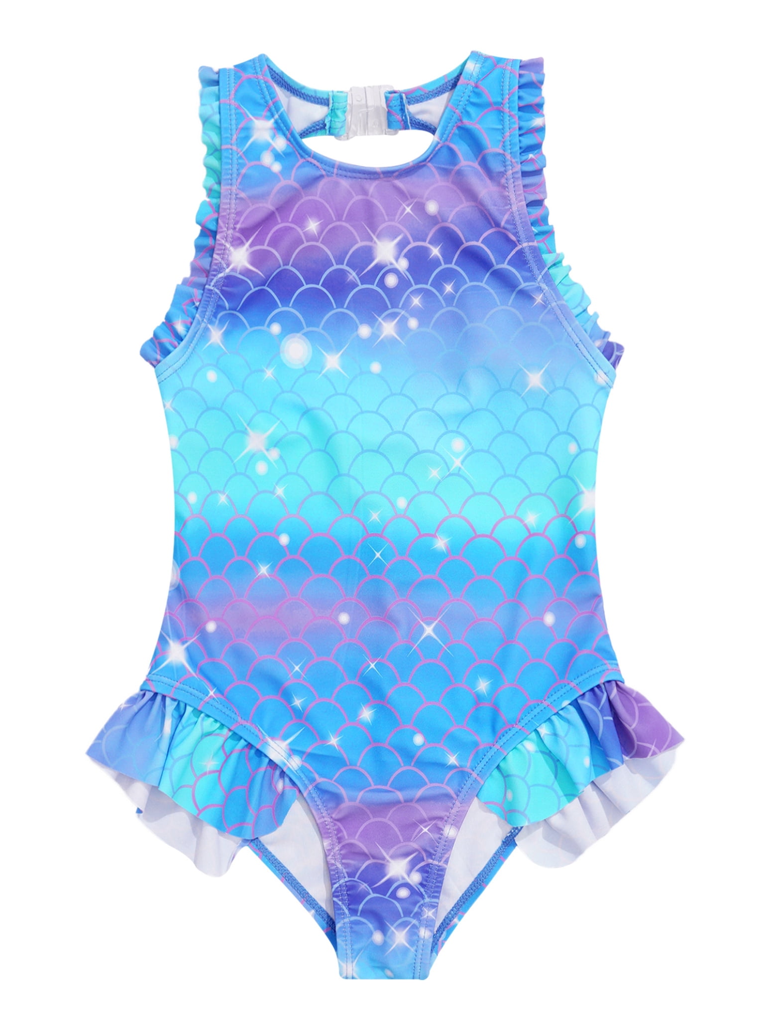 Sholeno Girls One Piece Swimsuit Keyhole Back Swimwear Summer Beach ...