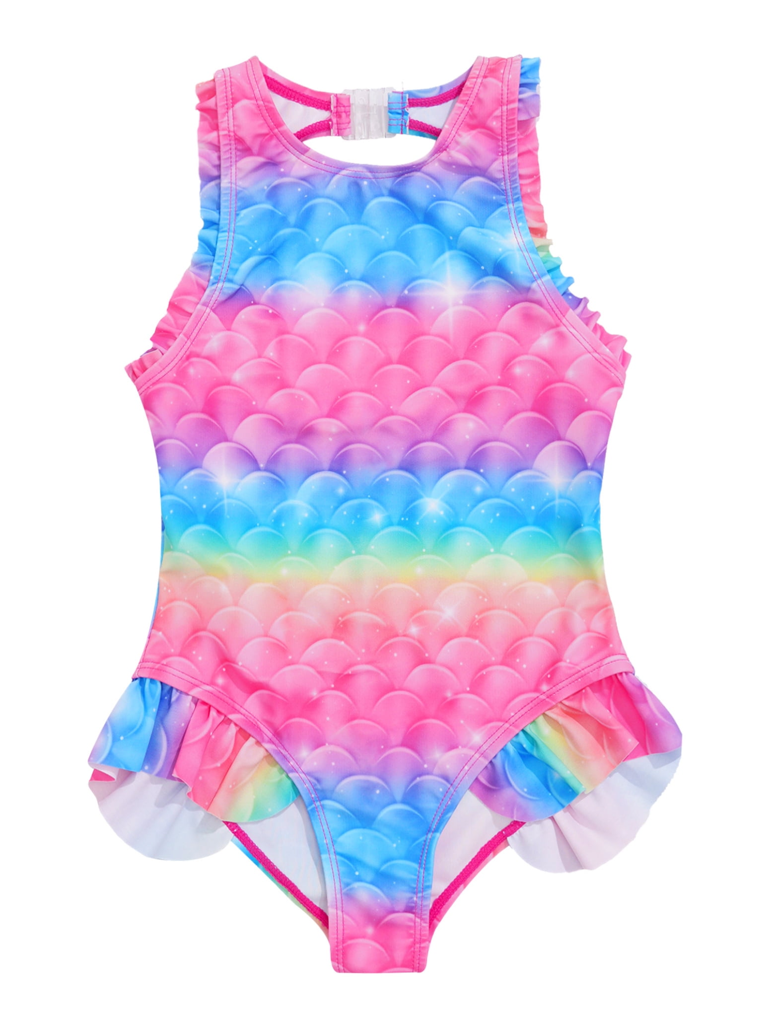 Sholeno Girls One Piece Swimsuit Keyhole Back Swimwear Summer Beach ...