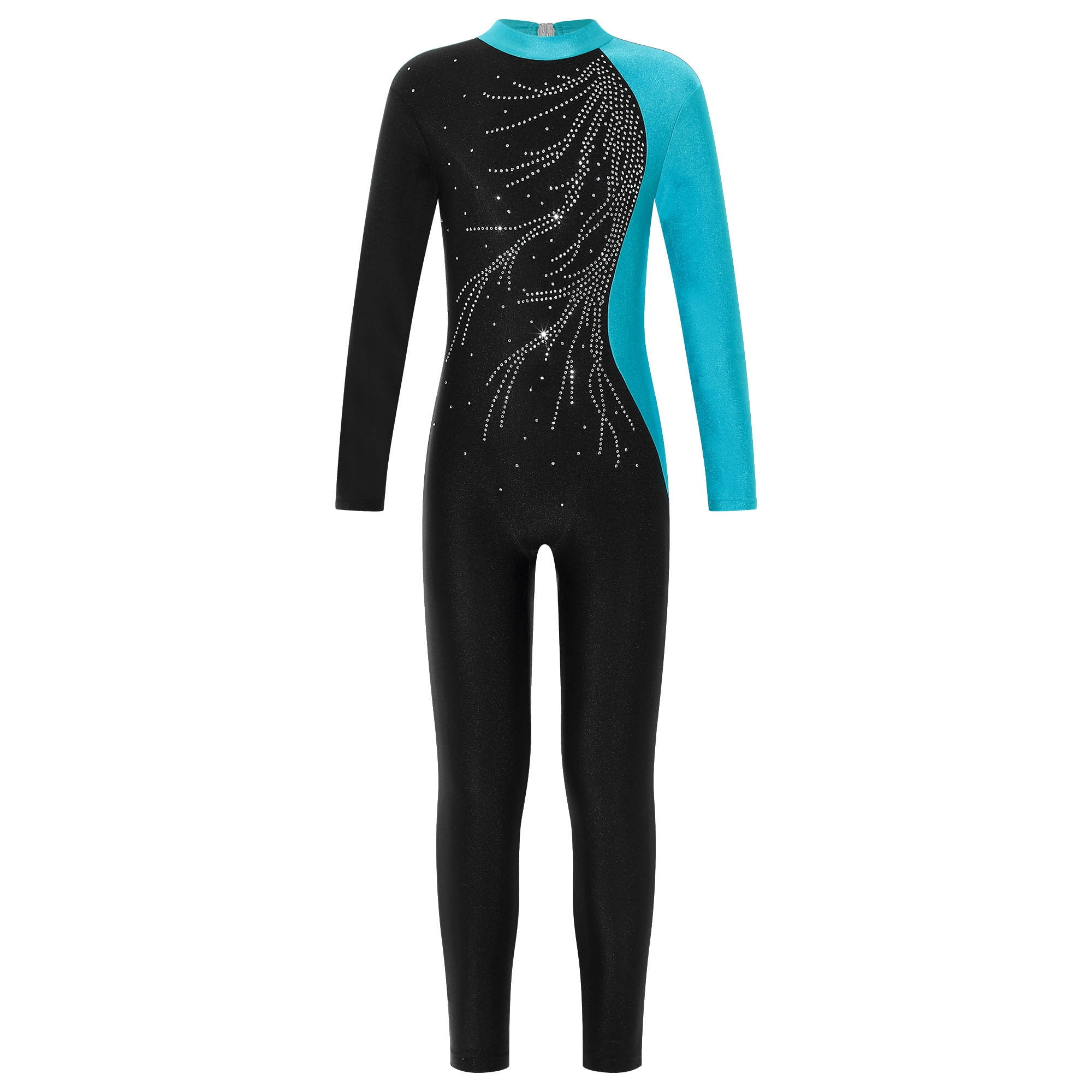 Sholeno Kids Girls Long Sleeve Gymnastics Leotards Sparkle Ballet Dance ...