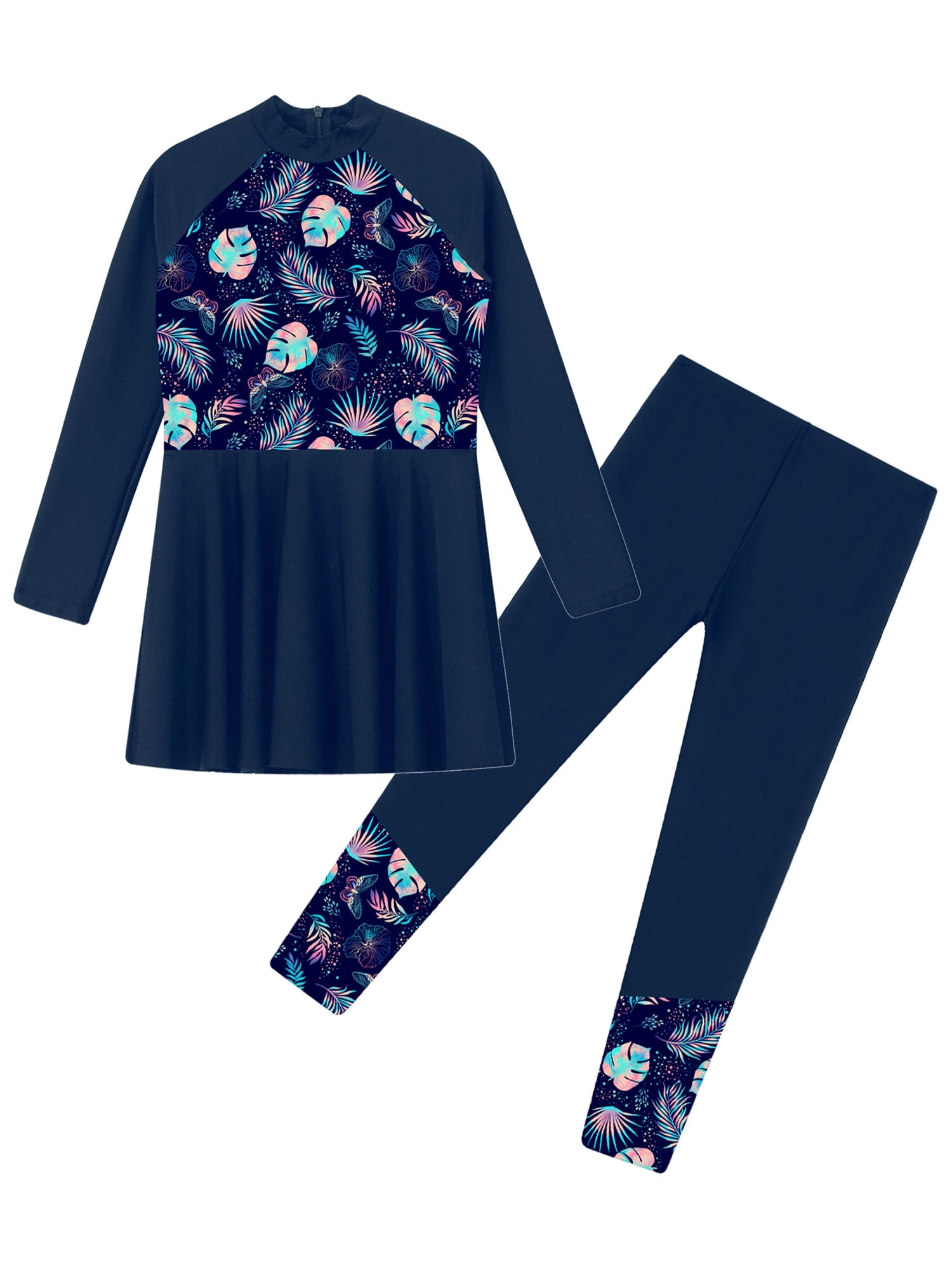 Sholeno Kids Girls Rash Gaurd Swimwear Sun Protection Long Sleeve ...