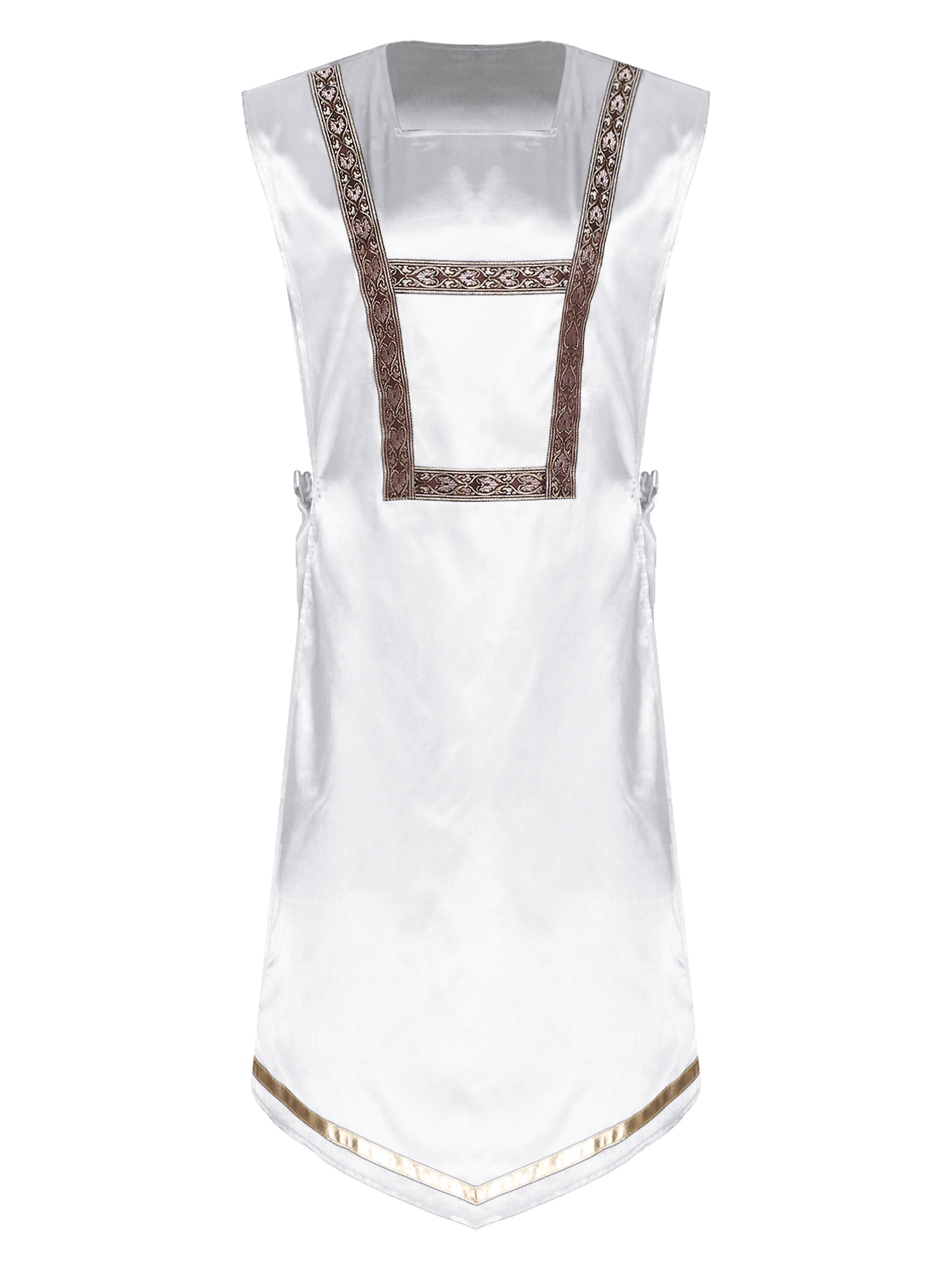 Sholeno Men's Liturgical Worship Praise Dance Tunic Top Side Lace-up ...