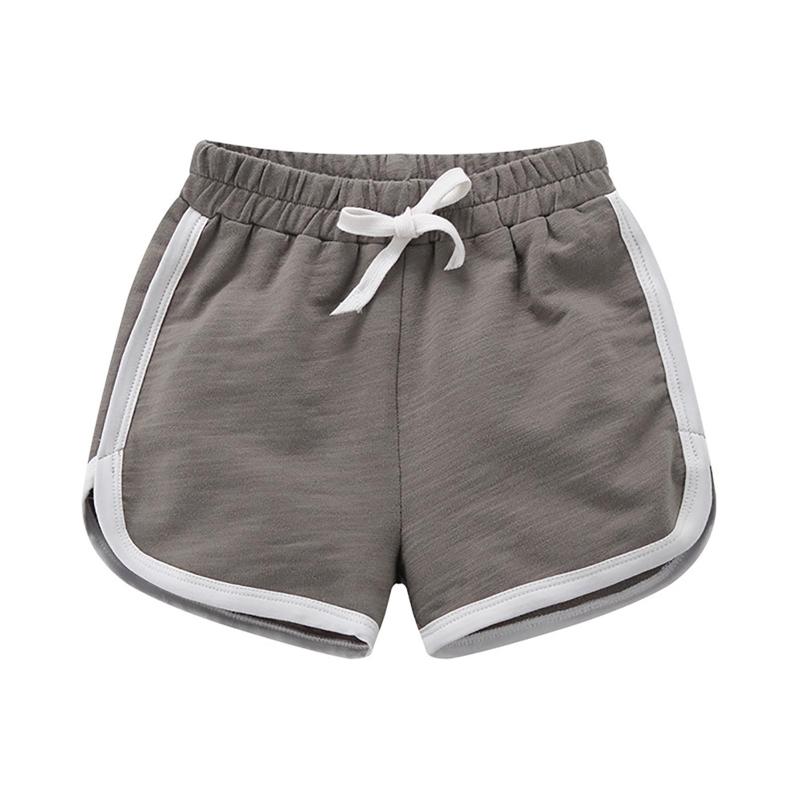 ShomPort Boys Girls Cotton Shorts Summer Drawstring Elastic Waist Comfy ...