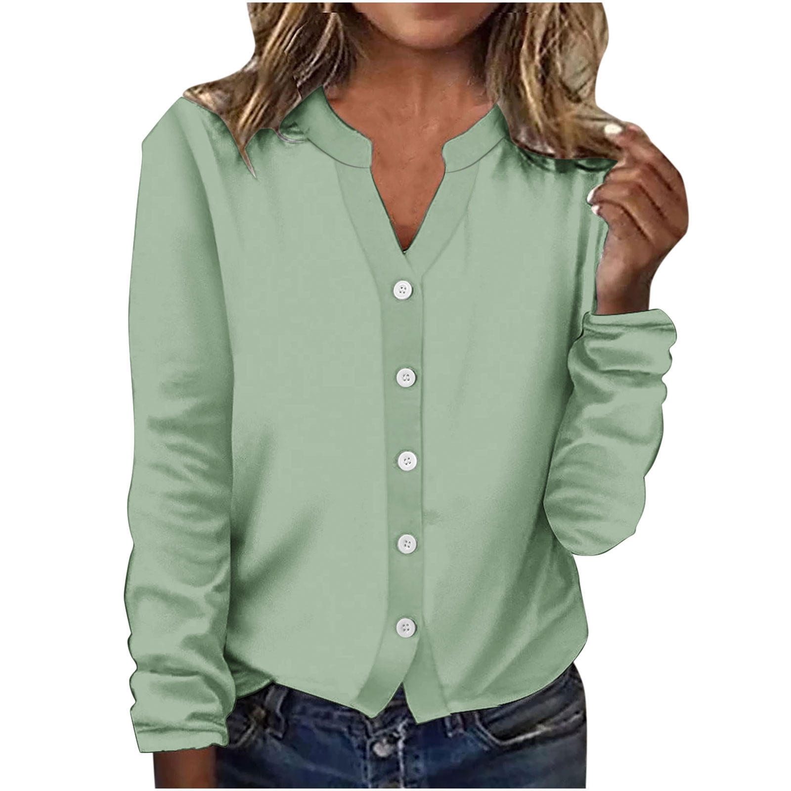 ShomPort Cardigan for Women Fall Long Sleeve Collared Button Down ...