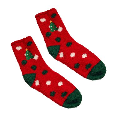 JOOCAR Women's Fuzzy Christmas Socks, Soft Fluffy Cartoon Monster ...