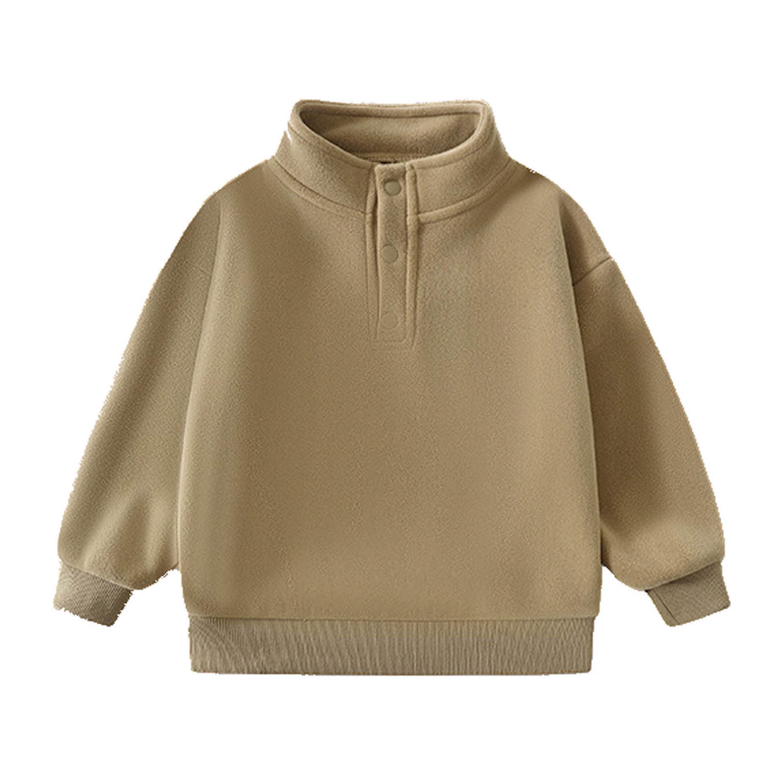 ShomPort Infant Kid Sweatshirt Stand Collar Drop Shoulder Quarter ...