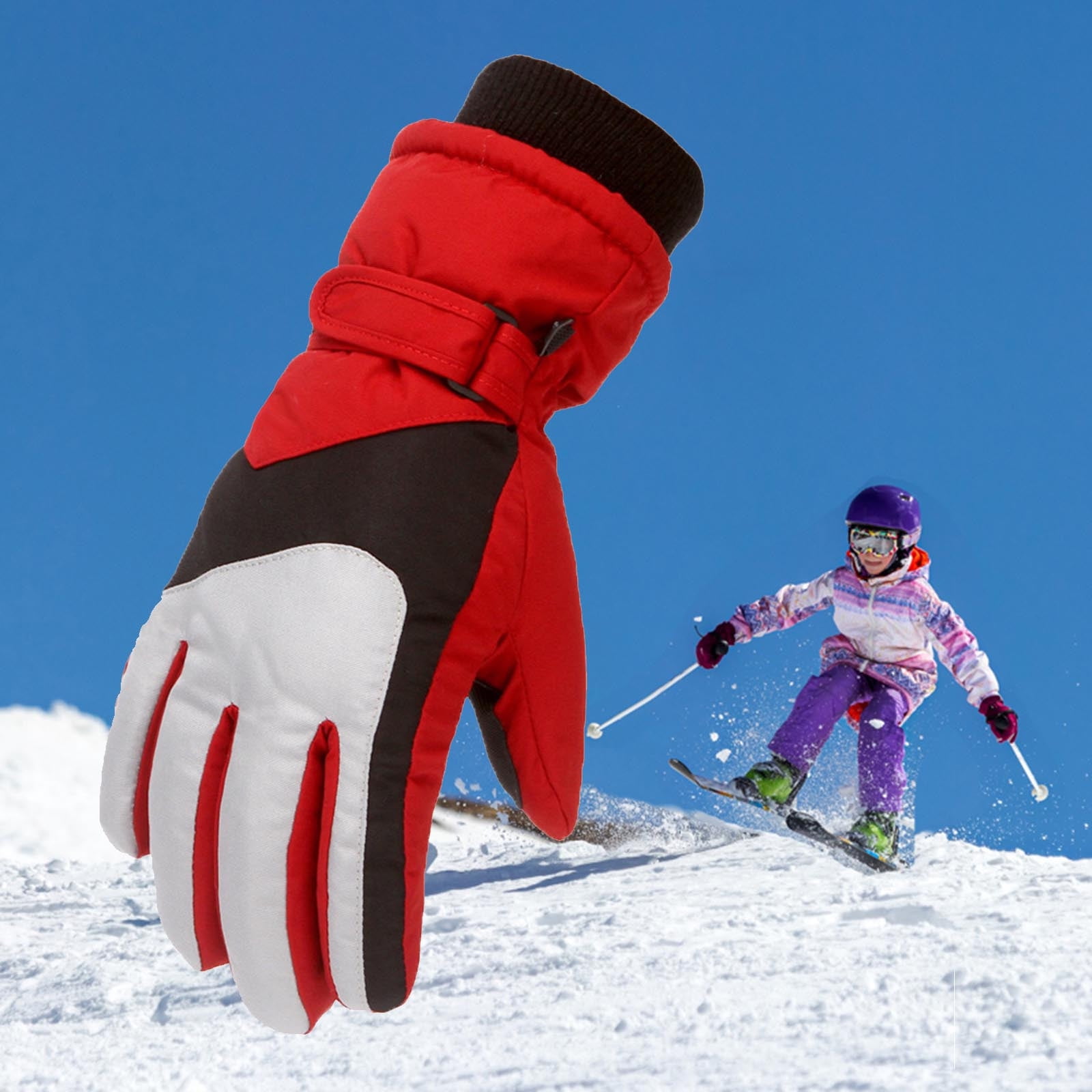 ShomPort Kid Gloves Winter Gloves Waterproofs Thermal Ski Gloves for ...