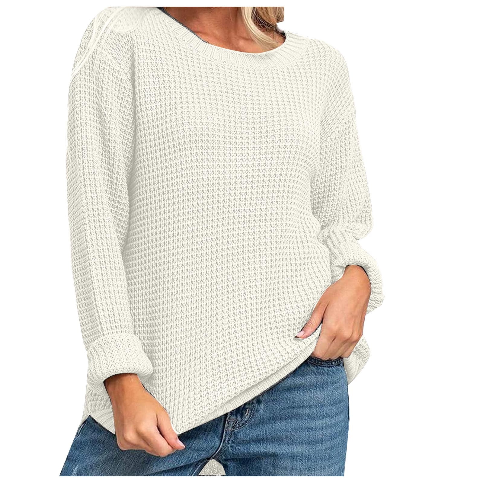 ShomPort Women's Classic Lightweight Sweater Long Sleeve Solid Color ...