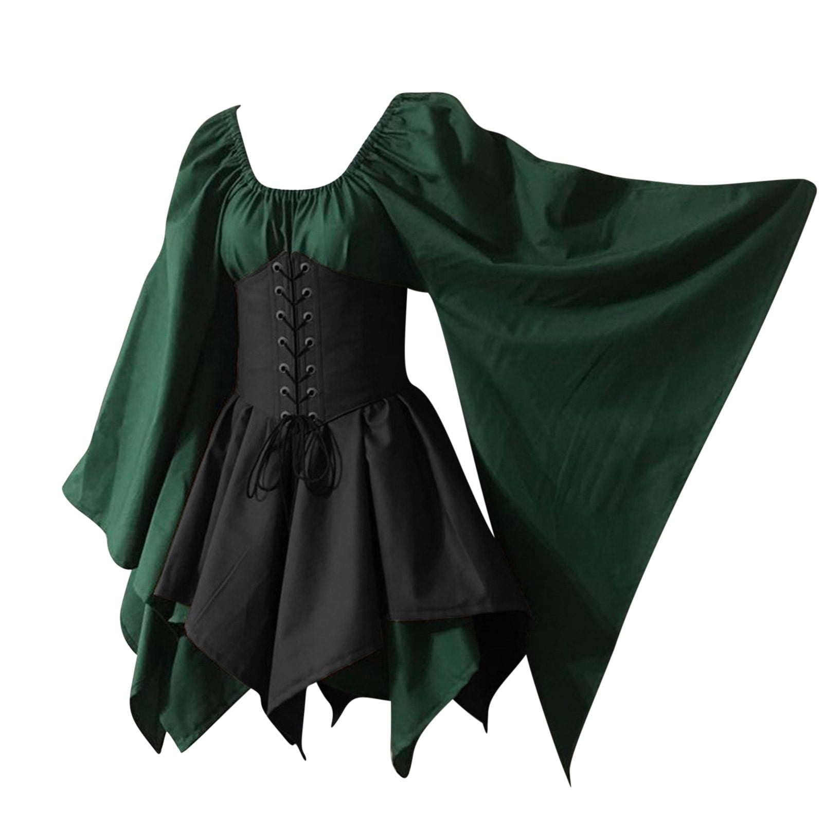 ShomPort Women's Gothic Renaissance Dress Medieval Dark Clothes Vintage ...