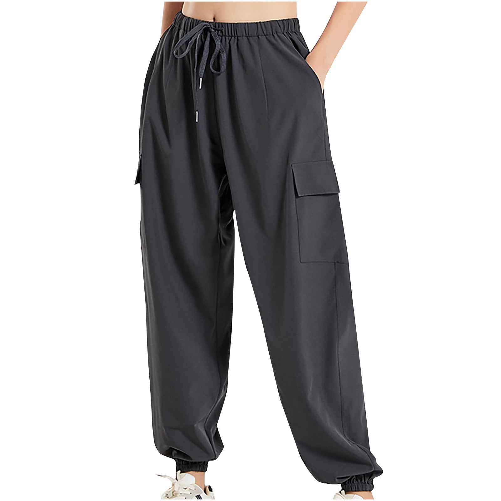 ShomPort Women's Plus Size Sweatpants Summer Elastic Waist Wide Leg ...