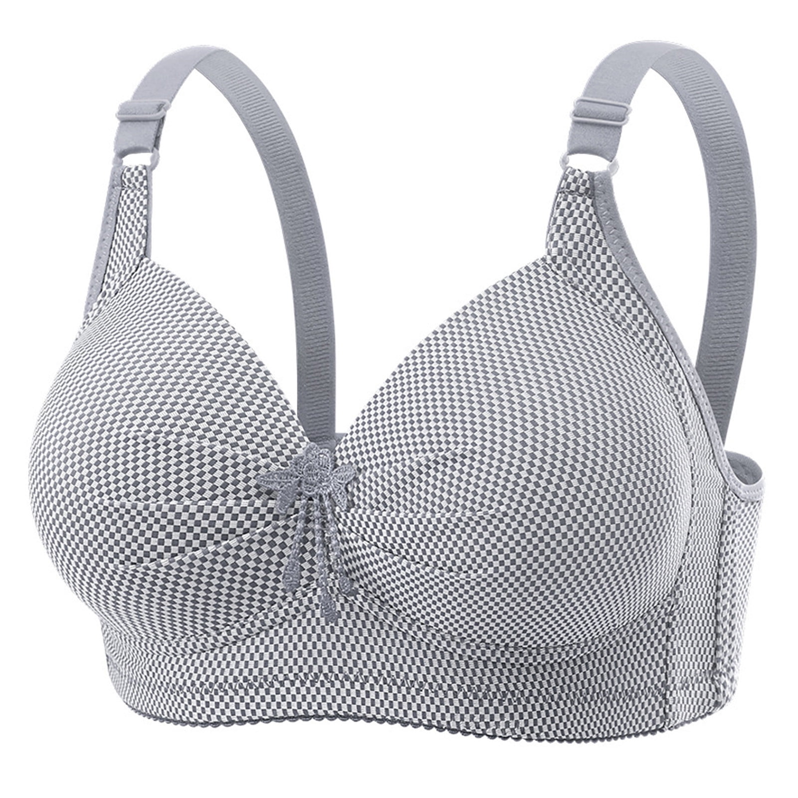 ShomPort Womens Underwear U-Back Plaid Pattern Push Up Thin Adjustable ...