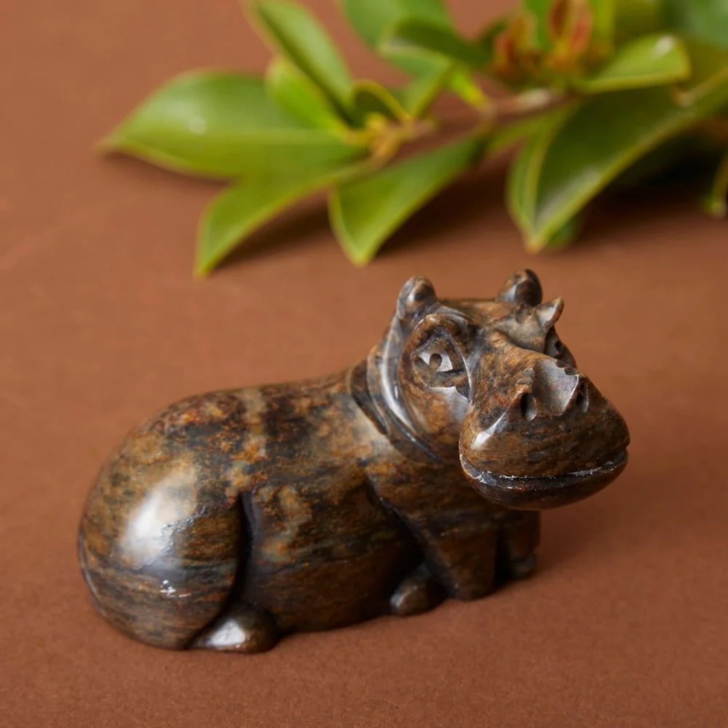 Shona Stone Tiny Hippo Sculpture - Walmart.com