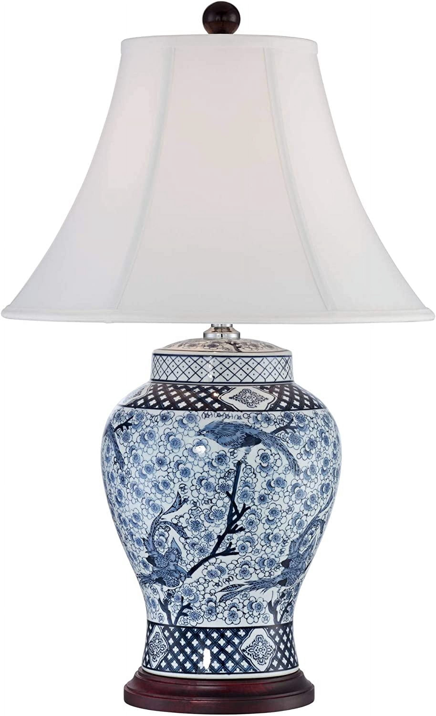 Shonna Traditional Asian Style Jar Table Lamp with USB Charging Port 27 ...