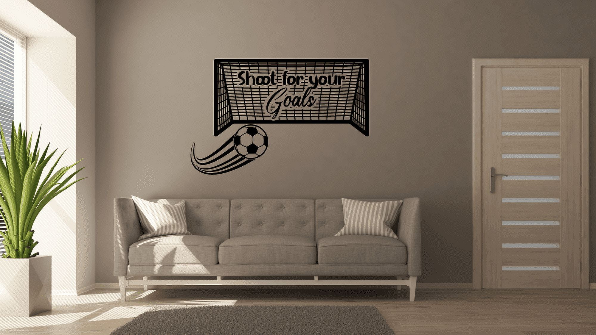 Shoot For Your Goals Quote Soccer Player Athlete Quotes Wall Sticker ...